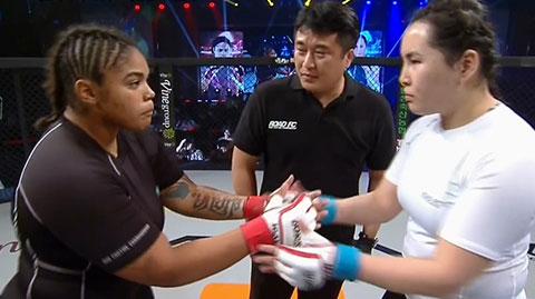 ROAD FC 045 2경기 다시보기 데스타니 야브로우 vs 베김잔 카시모바 | SOOP VOD